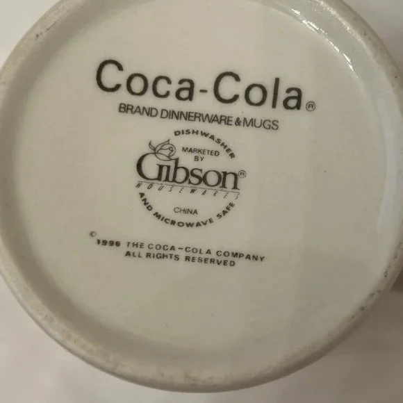 Coca Cola | Kitchen | Set Of 4 Coca Cola Brand Dinnerware Mugs Cups 998 ...